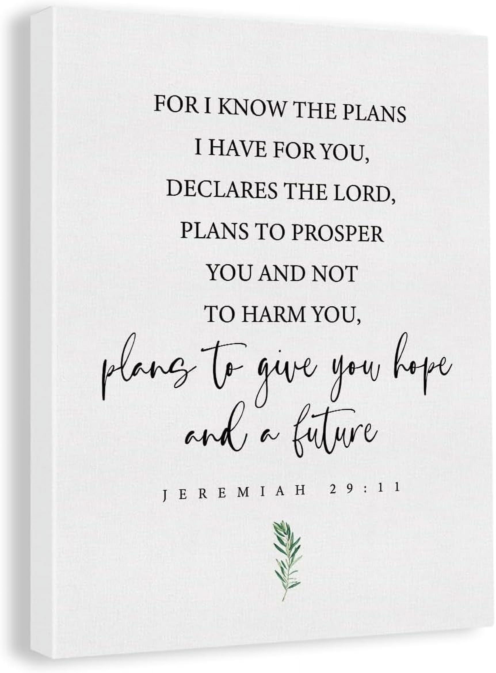 AXXPostersInspirational Bible Verse Wall Art Decor Religious Canvas ...