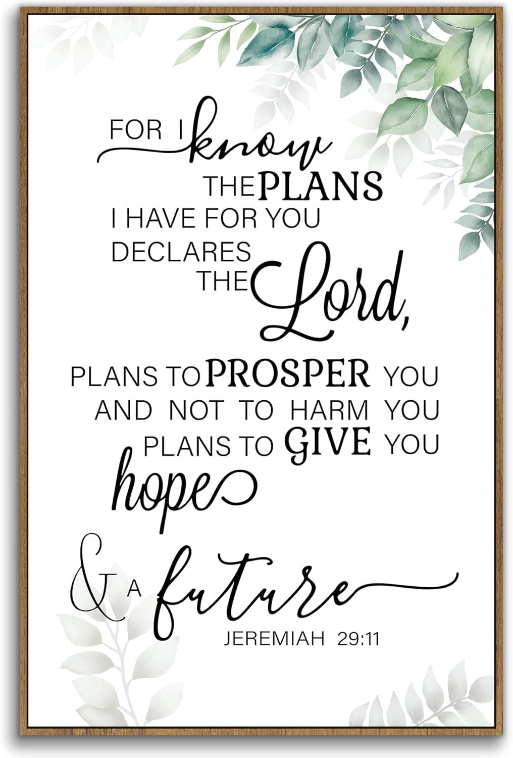 AXXPostersJeremiah 29 11 Wall Art, Christian Jeremiah 29:11 For I Know ...