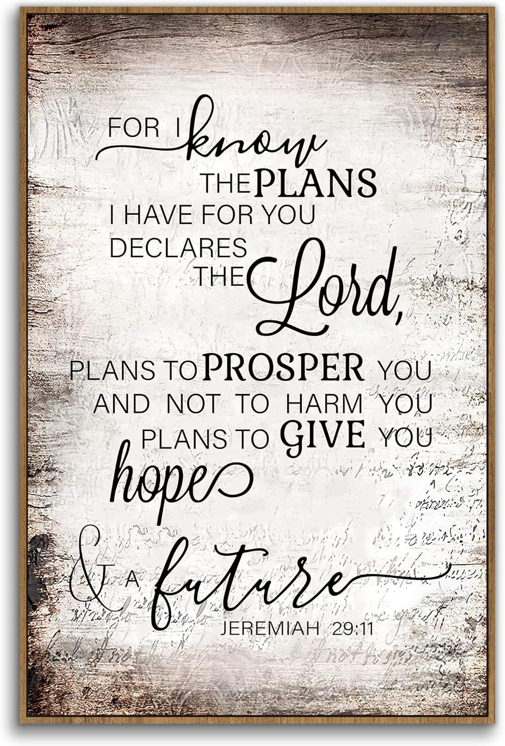 AXXPostersJeremiah 29 11 Wall Art, Christian Jeremiah 29:11 For I Know ...