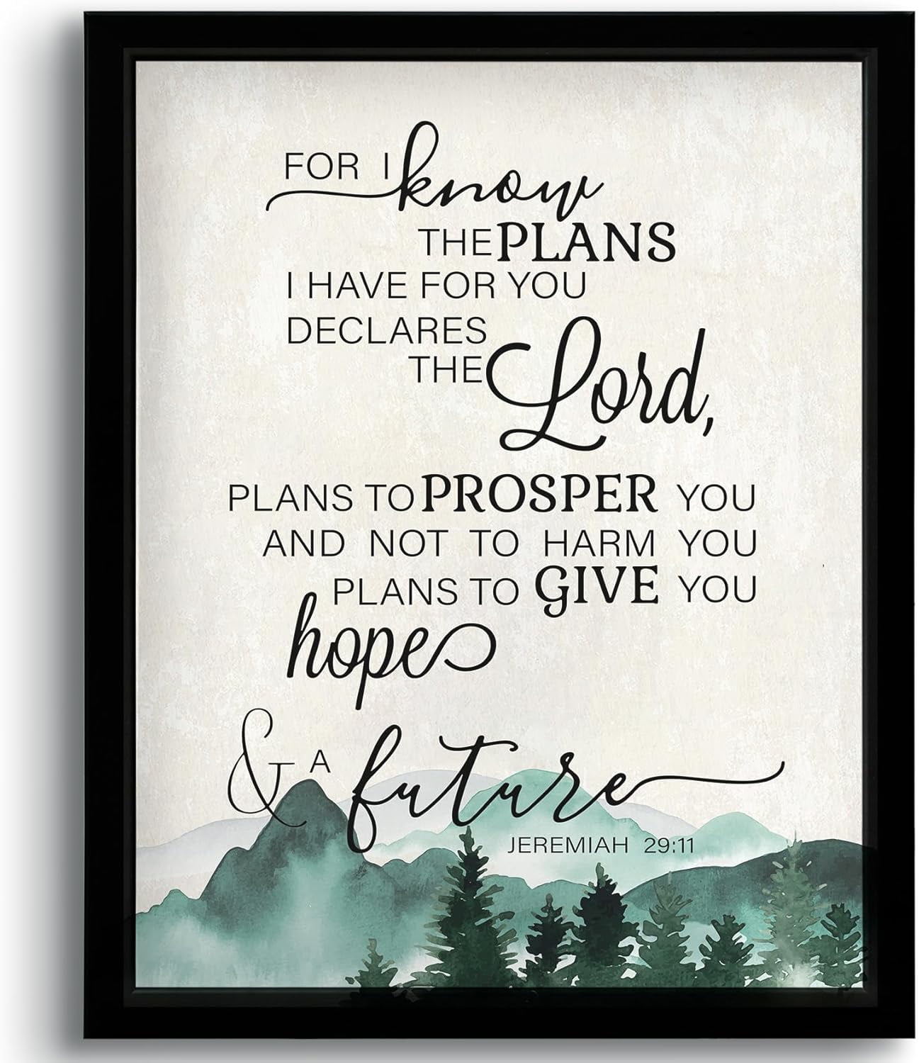 AXXPostersJeremiah 29 11 Wall Art, Christian Jeremiah 29:11 For I Know ...