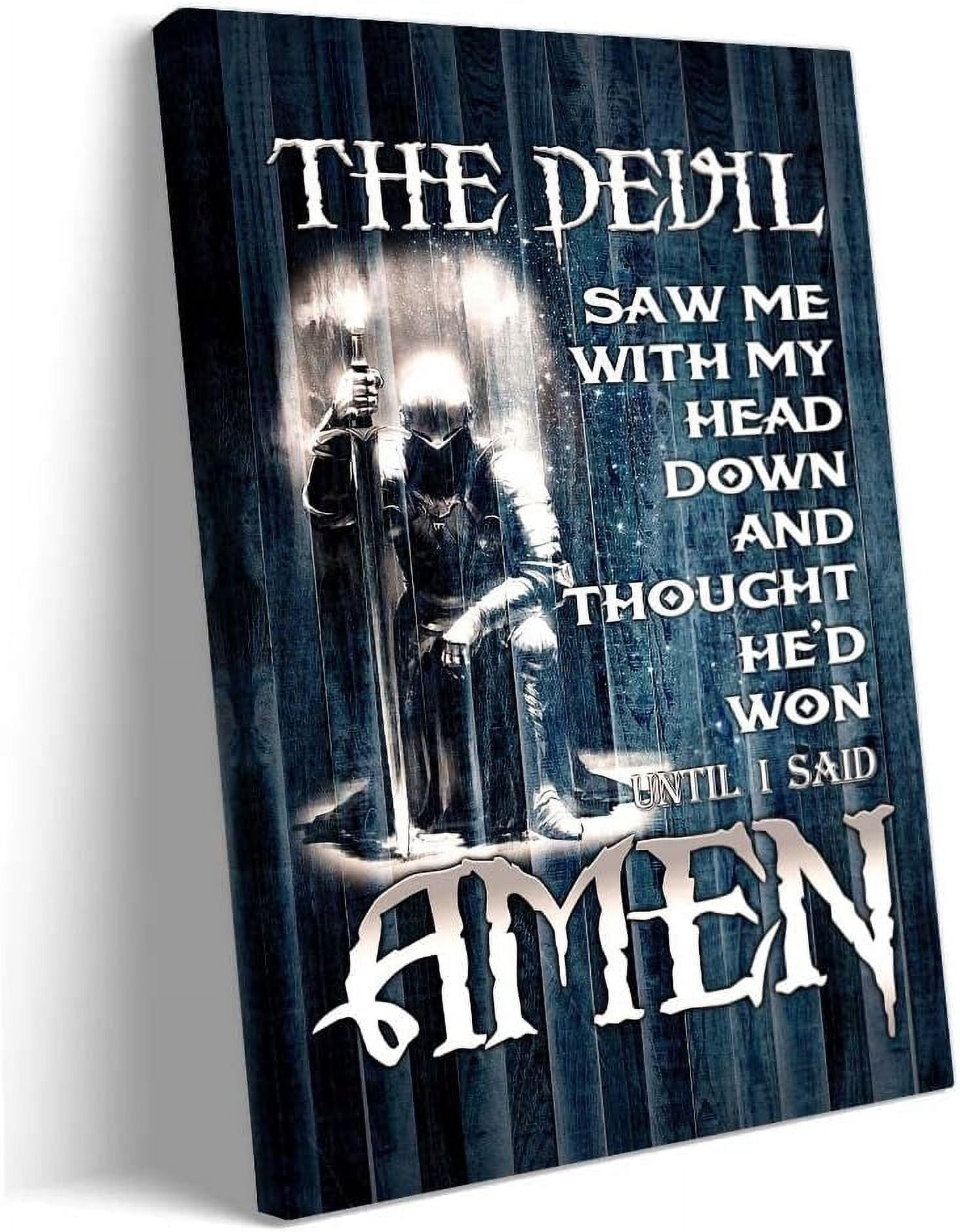 AXXPostersTemplar Knight Poster Quotes Wall Art Prints The Devil Saw Me ...