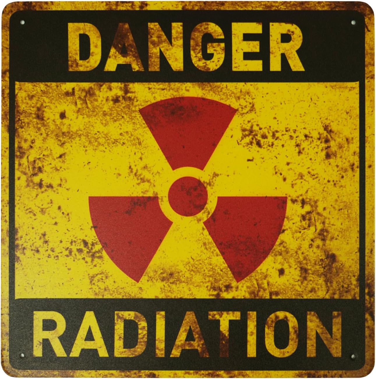 AXXTinsing Danger Radiation Metal Tin Sign, Warning Sign, Radiation ...