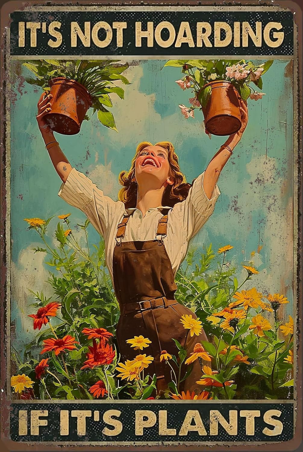 AXXTinsing Plant Themed Decor Plant Poster \u201cIt'S Not Hoarding If ...