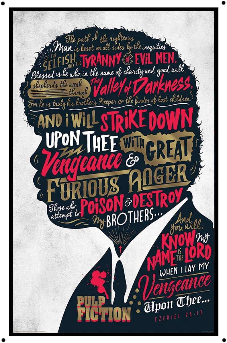 AXXTinsing Retro Metal Tin Sign 8x12 inches Pulp Fiction Poster Retro ...