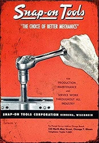 AXXTinsing Retro Metal tin Sign Snap On Tool Catalog Repair Mechanic ...