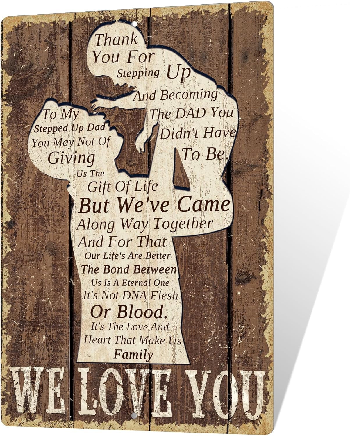 AXXTinsing To My Dad Metal Sign, Vintage Father's Day Tin Sign, Father ...