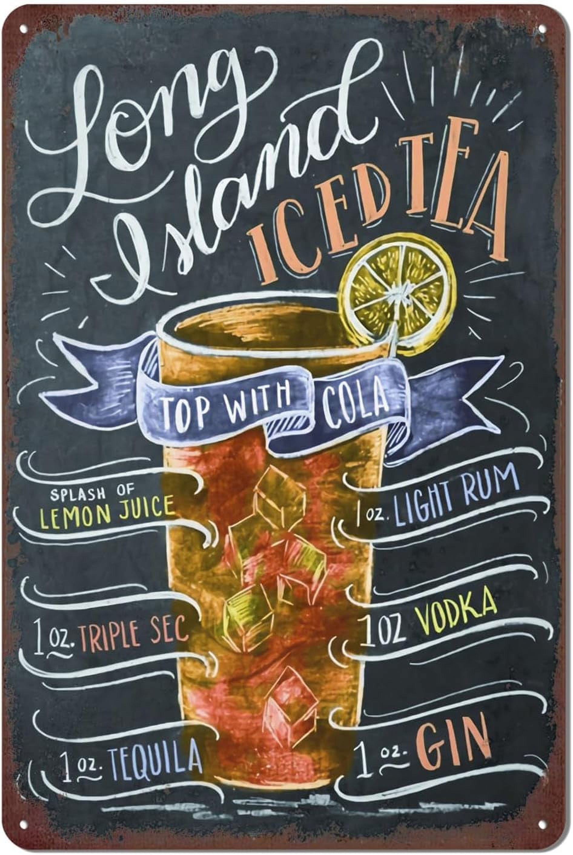 AXXTinsing Vintage Bar Metal Tin Sign Retro Cocktail Wall Decor Man ...