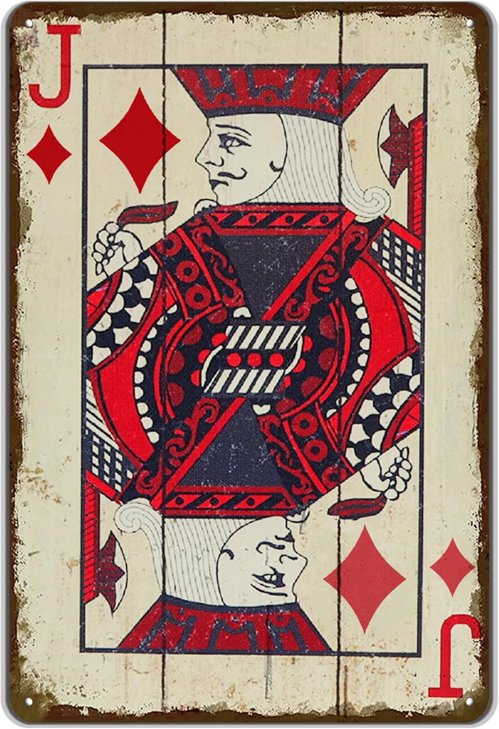 AXXTinsing Vintage Poker Wall Decor Metal Sign Retro tin Sign Wall ...