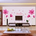 AY9277 Romantic Pink Orchid Wall Decal – Removable PVC Sticker for ...