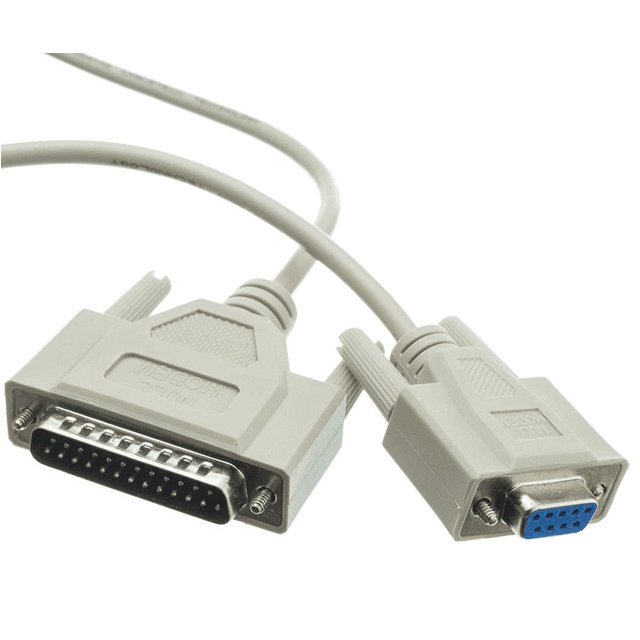 AYA 10Ft (10 Feet) DB9 (9-Pin) Female to DB25 (25-Pin) Male Serial Null ...