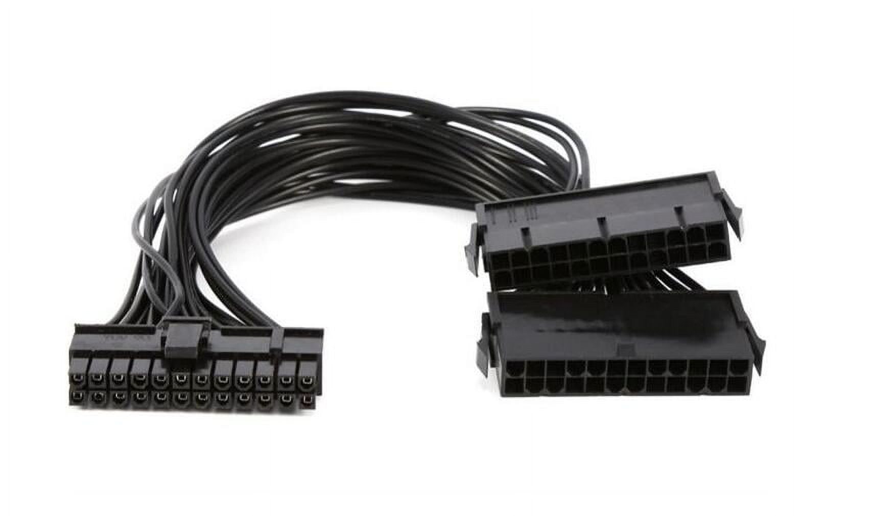 AYA 11" (11-inch) 24-Pin (20+4) Male to Dual 24-Pin Female PSU ATX ...