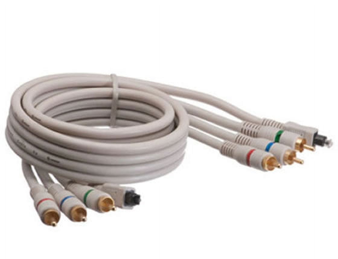 AYA 12Ft (12 Feet) Component Video Toslink Coaxial Cable YPbPr Triple ...