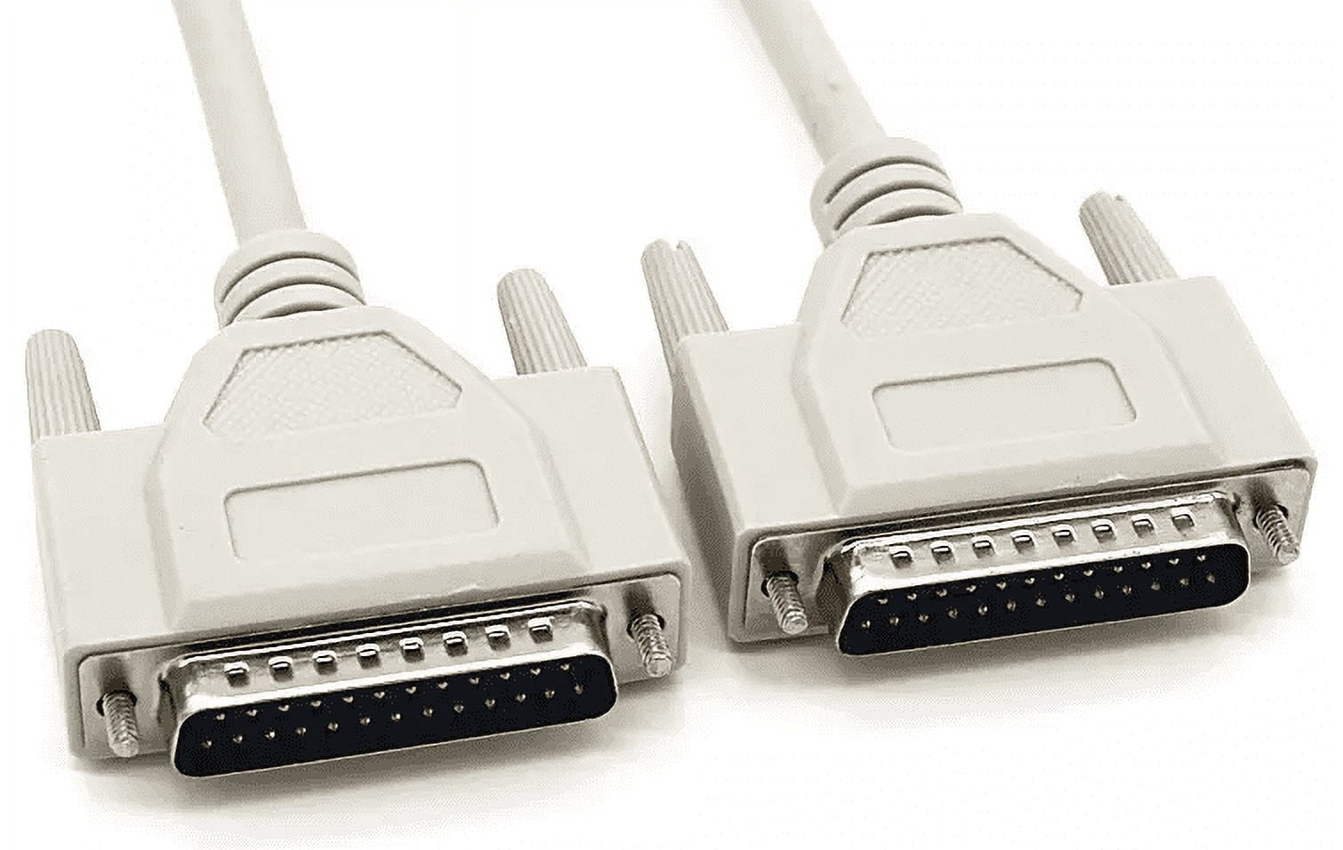 AYA 25Ft. IEEE-1284 DB25 RS232 Male to Male Serial Parallel Cable (25 ...