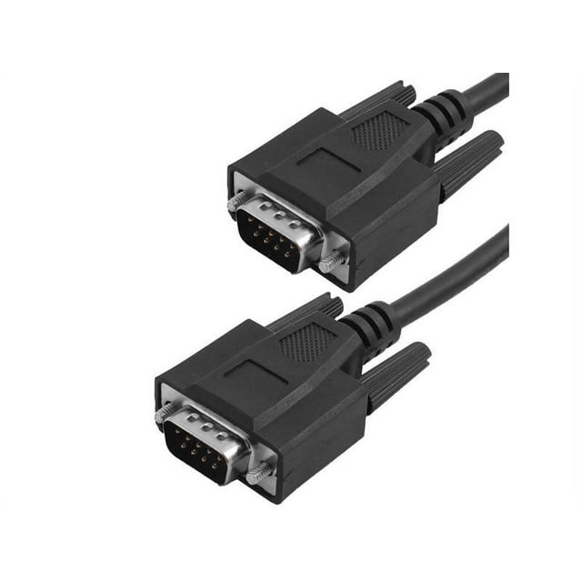 AYA 6Ft (6 Feet) DB9 (9-Pin) RS-232 Male to Female Straight Through Extension Cable Black ...