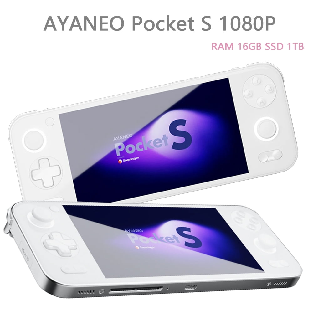 AYA NEO Pocket S 6in IPS Handheld Gaming Console RAM16GB SSD1TB White ...
