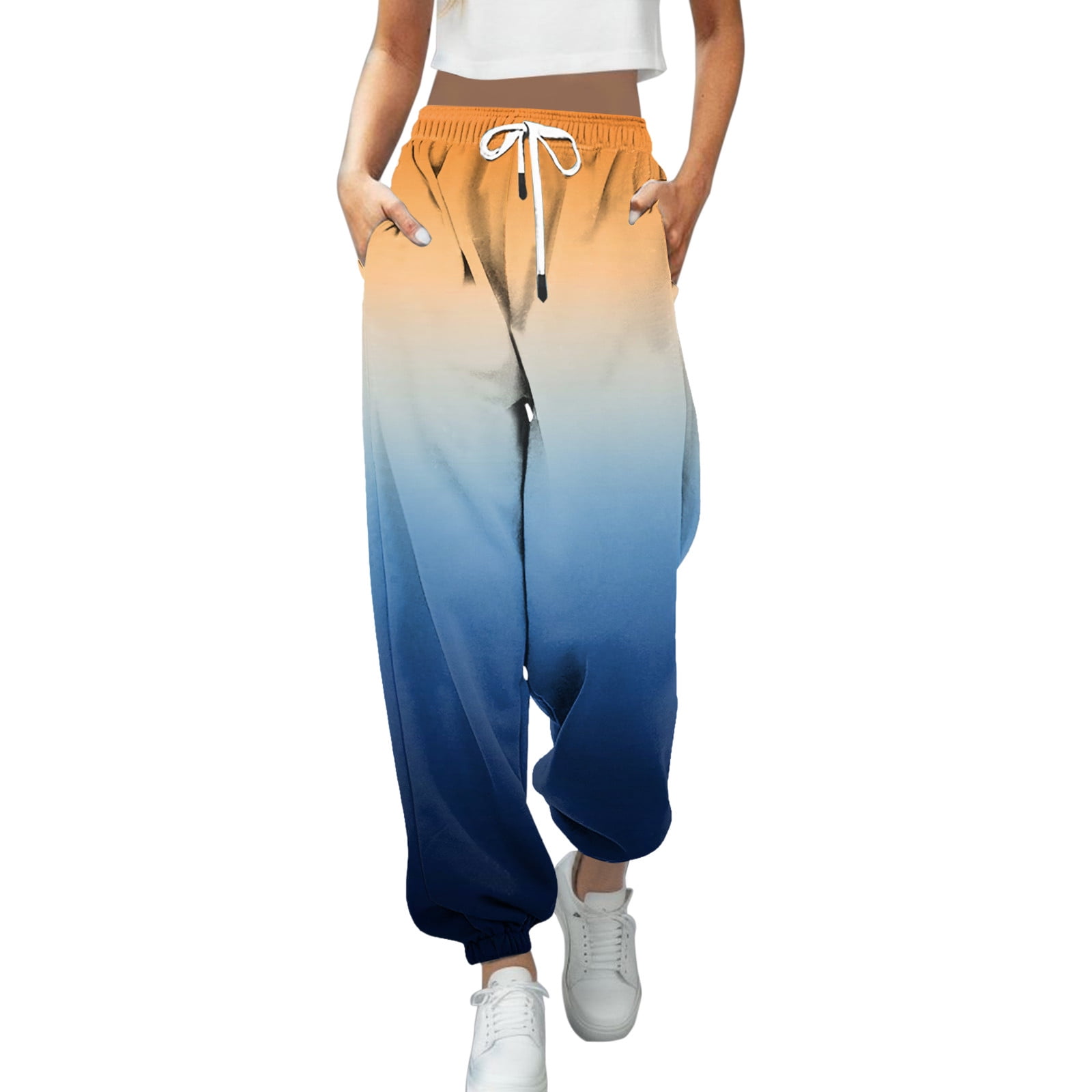 AYA Women's Gradient Loose Cozy Pants Yoga Sweatpants Comfy Drawstring ...