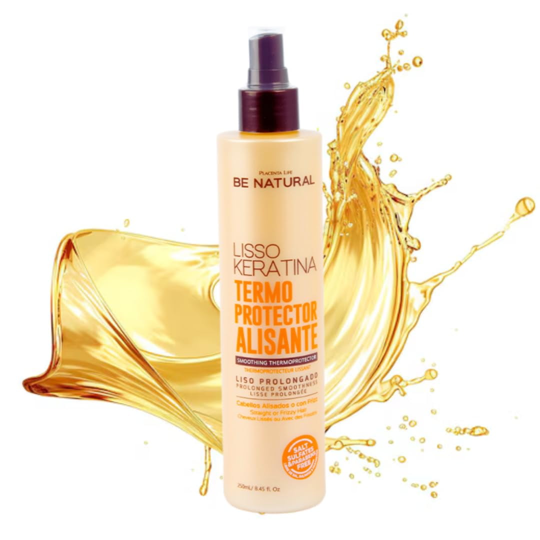 AYALA Placenta Life Be Natural Lisso Keratina Smoothing Thermoprotector for Straight or Frizzy ...