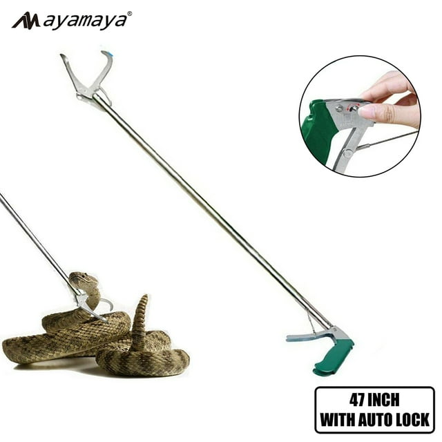 AYAMAYA 47inch Extra Heavy Duty Snake Tongs, Standard Aluminum Alloy ...