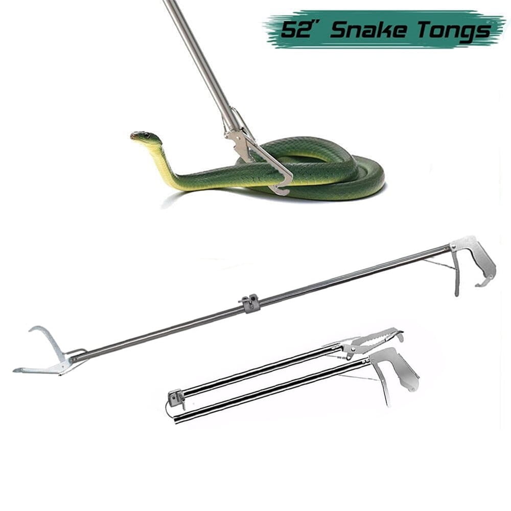 AYAMAYA 52inch Snake Tong, Heavy Duty Foldable Stainless Steel Snake ...