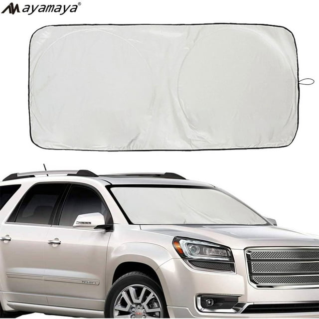 AYAMAYA Folding Car Front Windshield Sun Shade for SUVs, Trucks, Vans ...