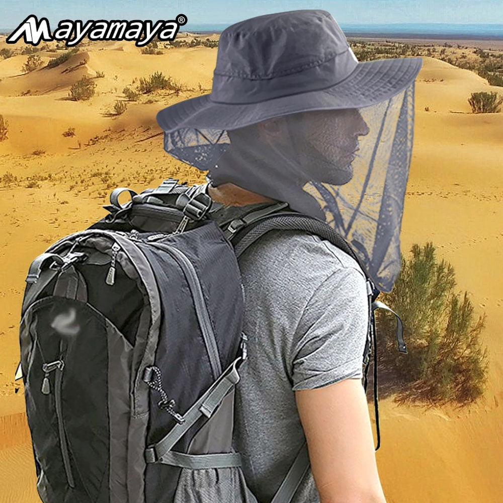 AYAMAYA Fishing Hat with Neck Face Cover, Sun Hat with Mesh , Anti ...