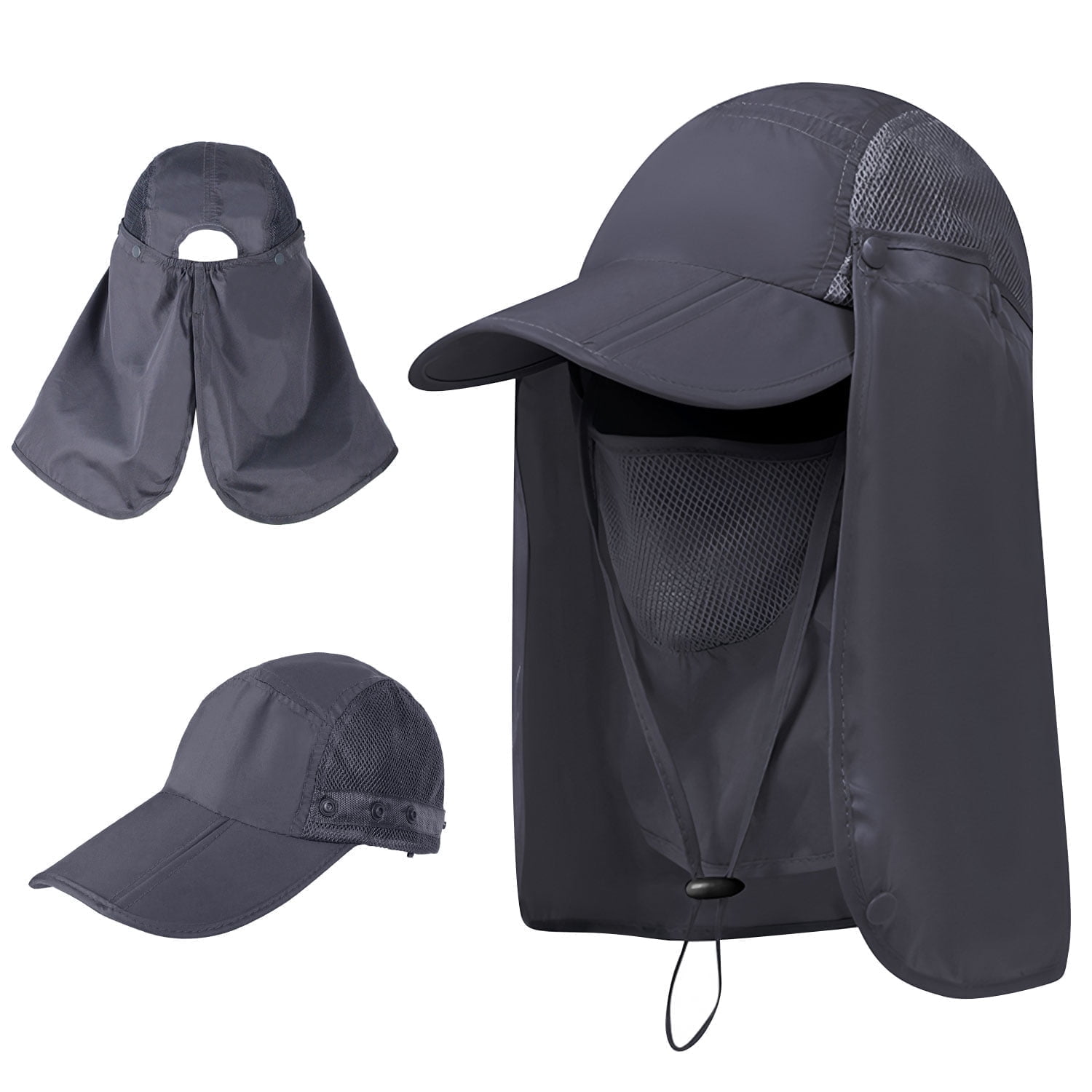 AYAMAYA Gardening Hats, UPF 50+ Packable Sun Hat with Removable Sun ...