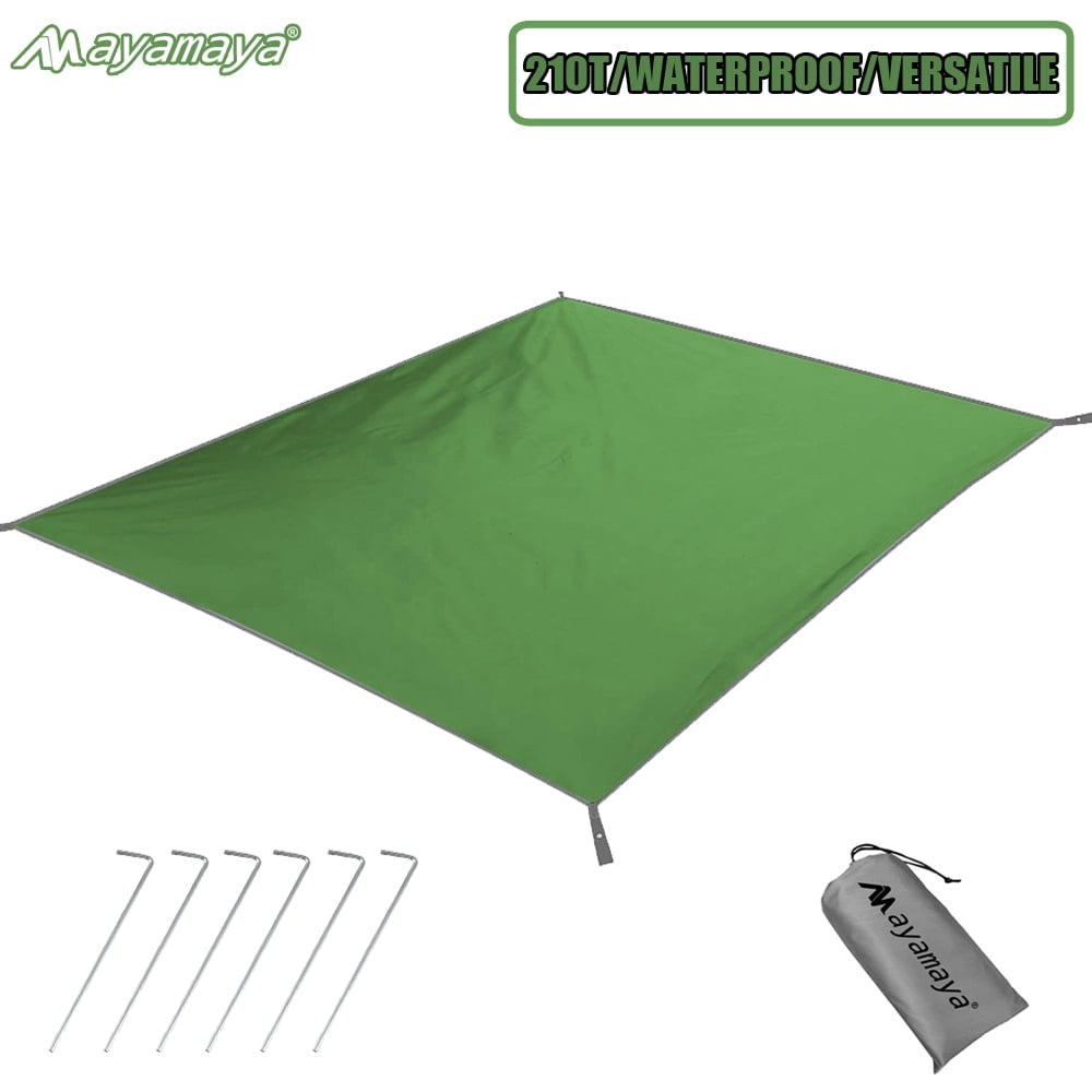 AYAMAYA Outdoor Tent Tarp ,Waterproof & Anti UV Camping Tarps with 6 ...