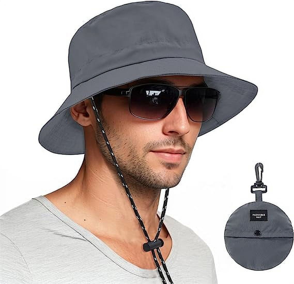 AYAMAYA Waterproof Safari Hats, Lightweight Wide Brimmed Sun Protection ...