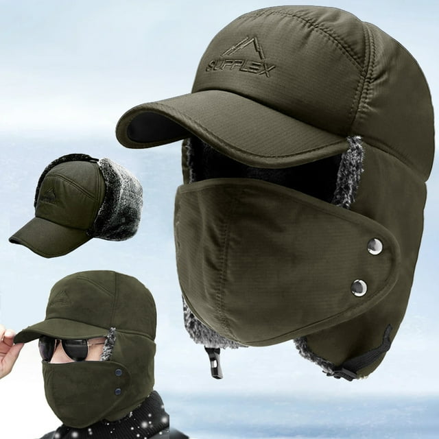 AYAMAYA Winter Trapper Hat Ushanka for Men Women, Warm Russian Hats ...