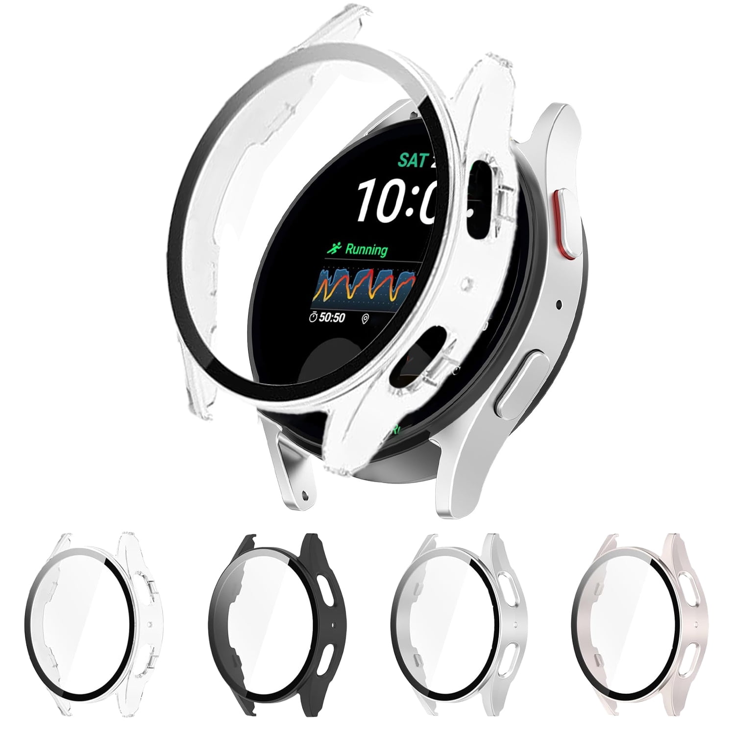 AYAMAYA for Samsung Galaxy Watch 7 Screen Protector Case 40mm Hard PC ...