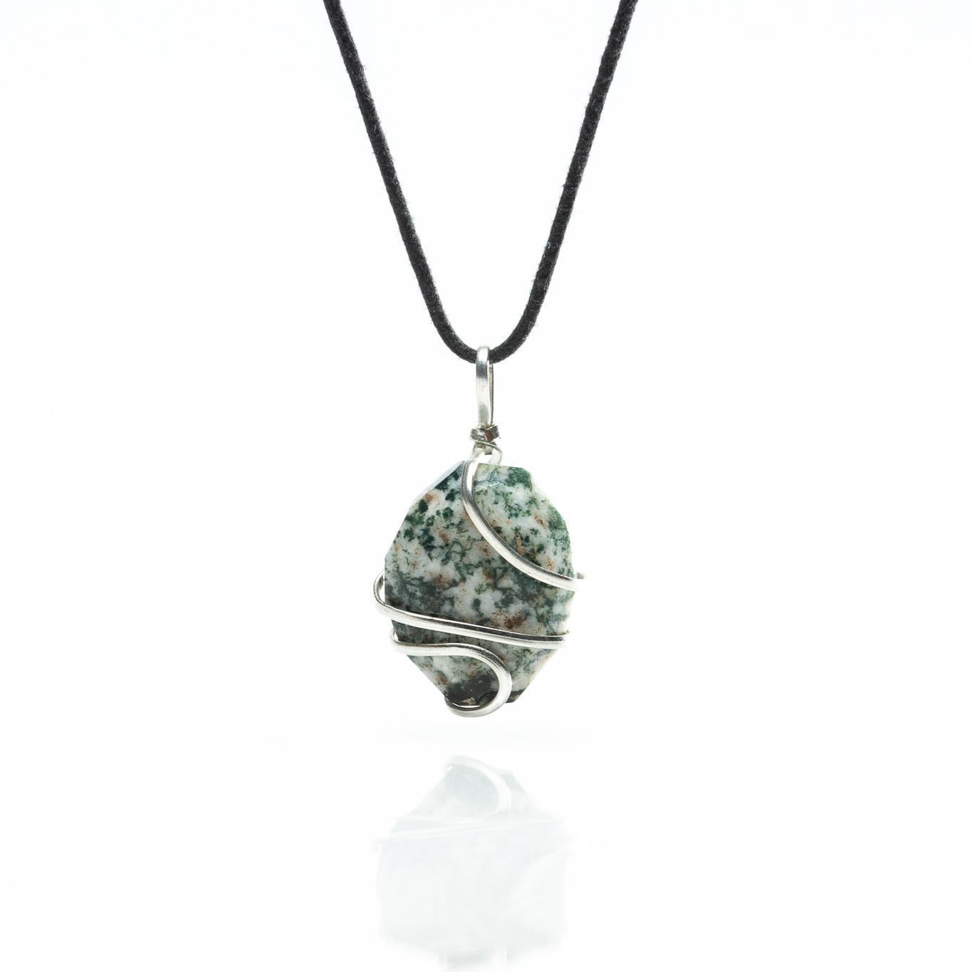 AYANA Tree Agate Faceted Tumbled Wrapped Healing Crystal Pendant ...