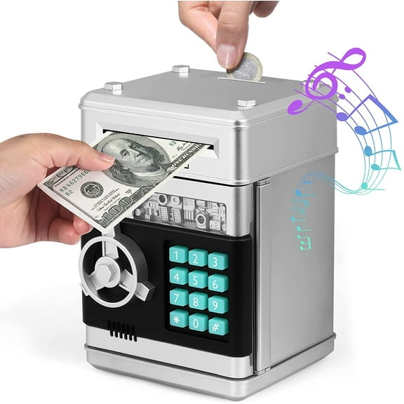 Piggy Bank Cash Coin Can ATM Bank Electronic Coin Money Bank for Kids ...