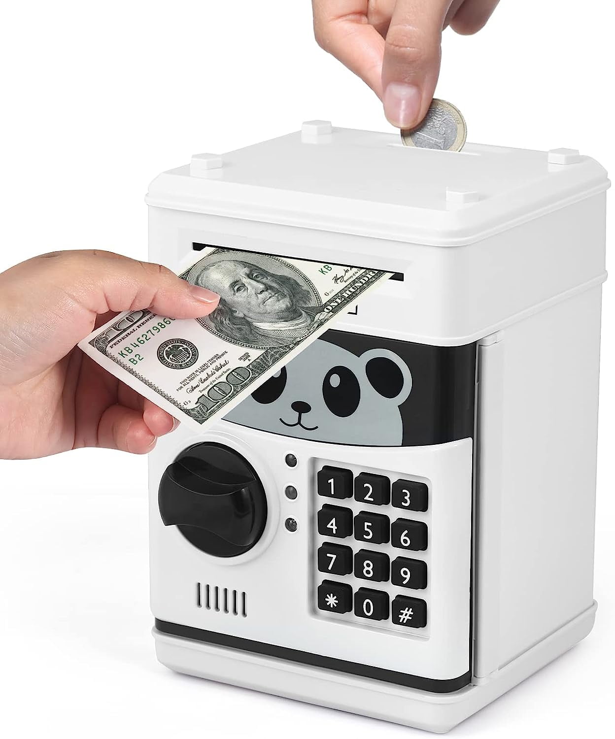 AYAOQIANG Electronic Piggy Bank for Kids Cash Coin ATM Money Saver Coin Bank for Kids Toys Gift ...