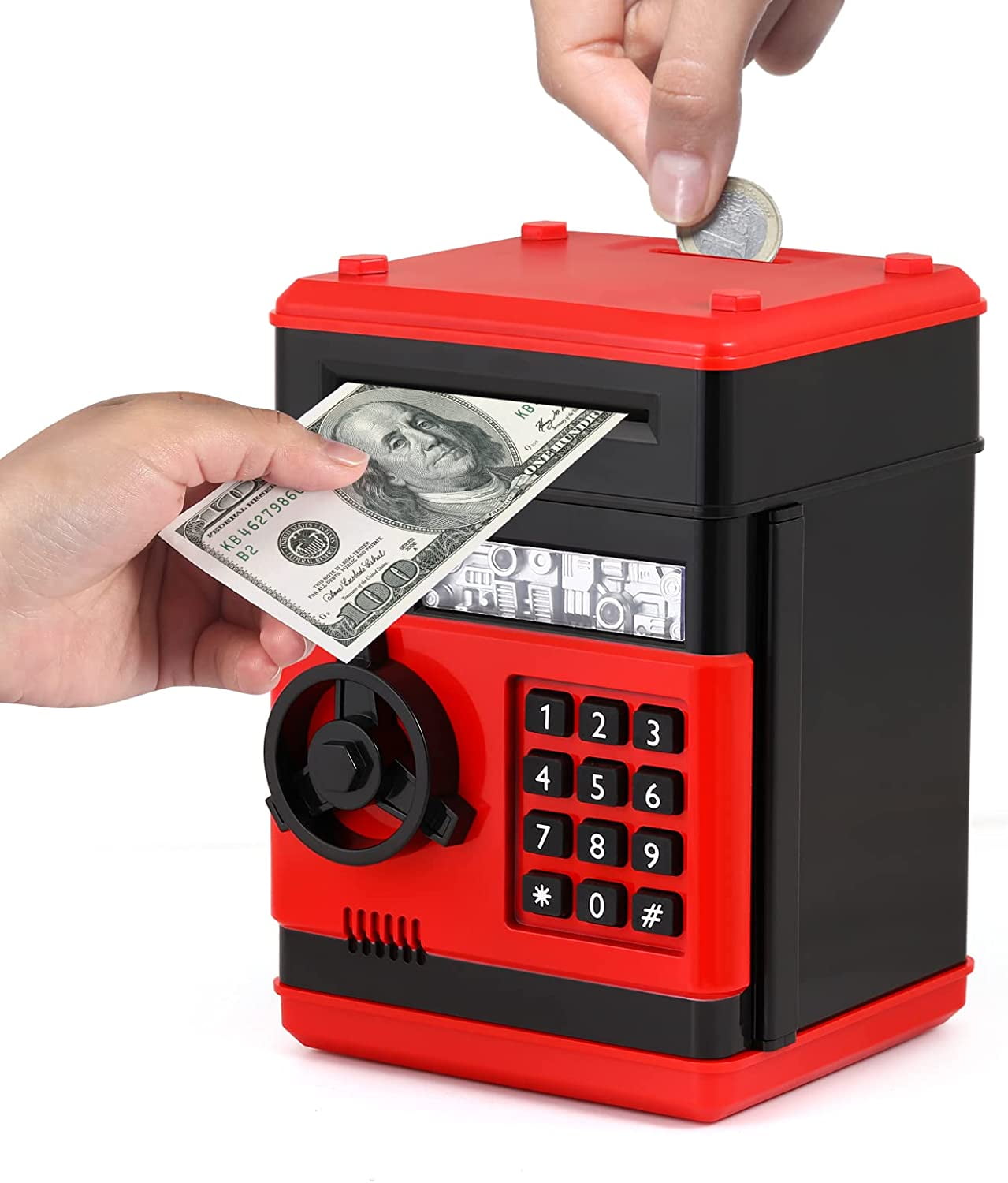 AYAOQIANG Kids' Electronic Piggy Bank, ATM Coin Bank, Money Saving Toy Gift for Boys and Girls ...