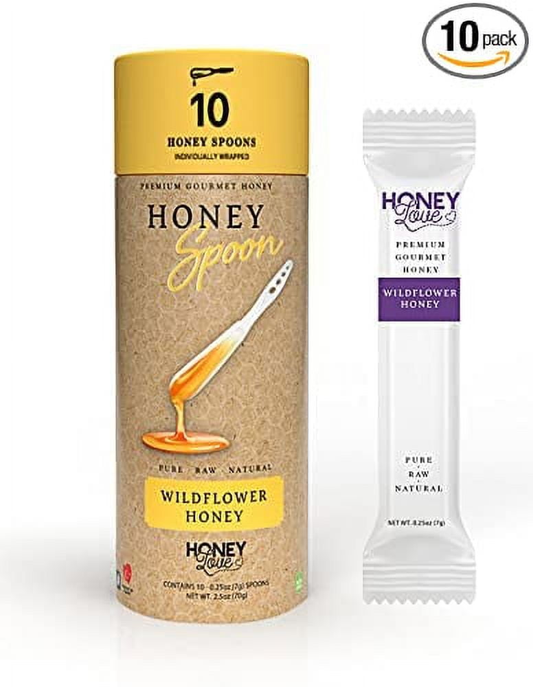 AYC NATURALS HONEY SPOON - 10 Individually Sealed Spoonfuls of 100 ...