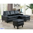 AYCP Furniture Small 3 Seats L Shape Simple Sectional Sofa Couch Set ...