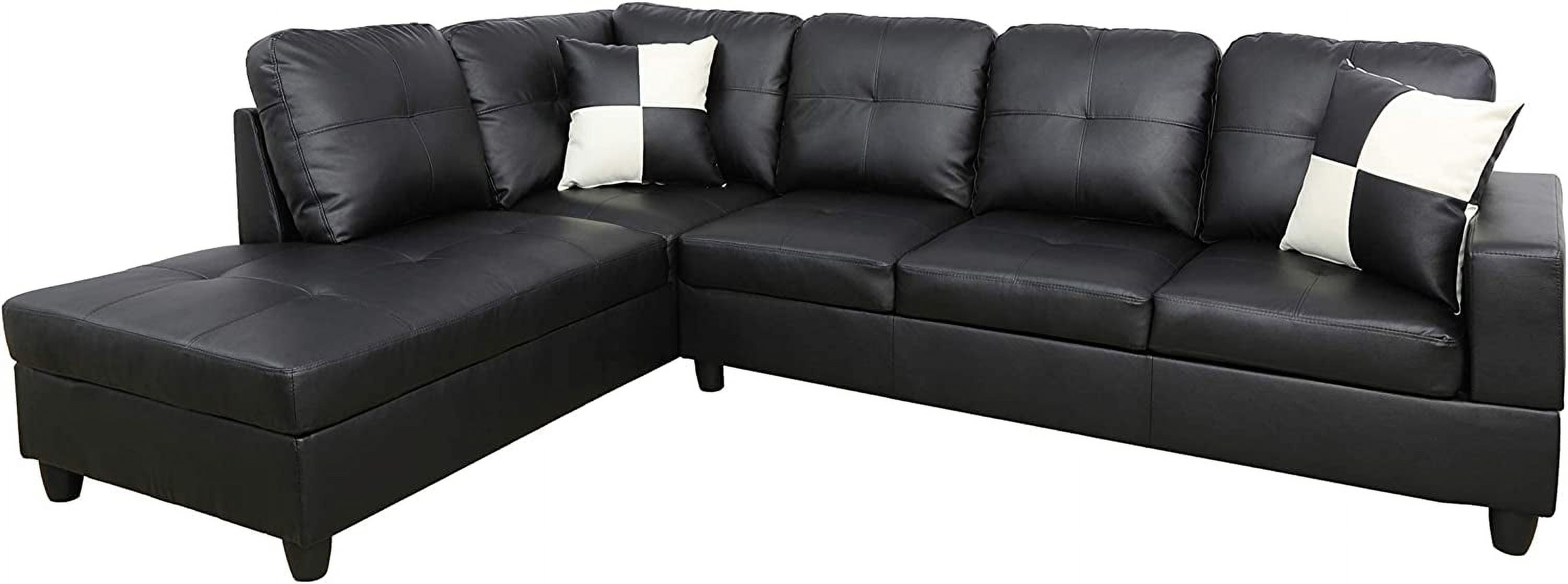 AYCP Golden Coast Furniture Sectional Sofa Set L Shape Couch Living ...