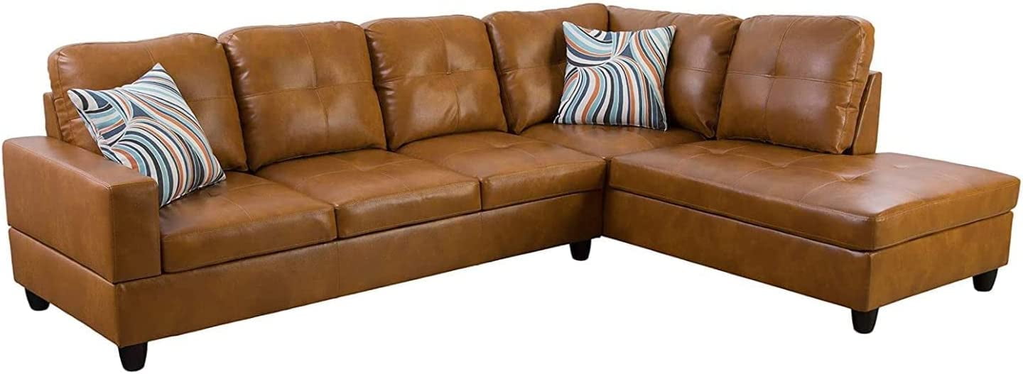 AYCP Golden Coast Furniture Sectional Sofa Set L Shape Couch Living ...