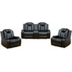 AYCP Multifunction Power Air Leather Recliner Sofa Loveseat Set with ...