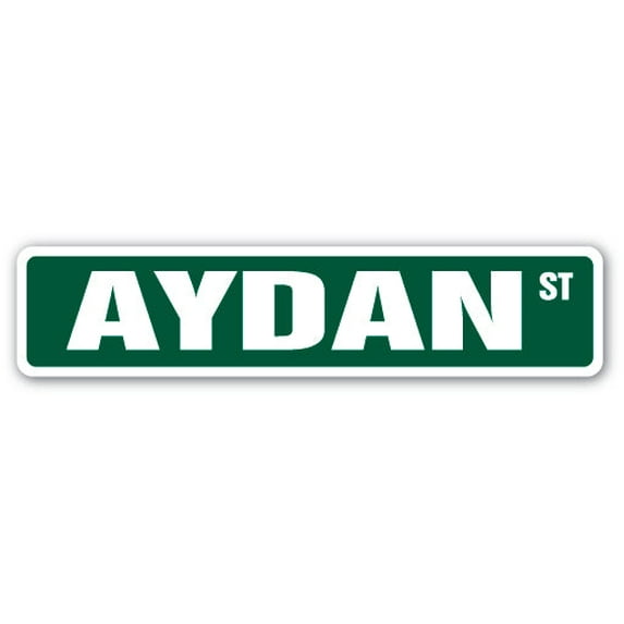 AYDAN Street Sign Childrens Name Room Sign | Indoor/Outdoor | 36" Wide ...