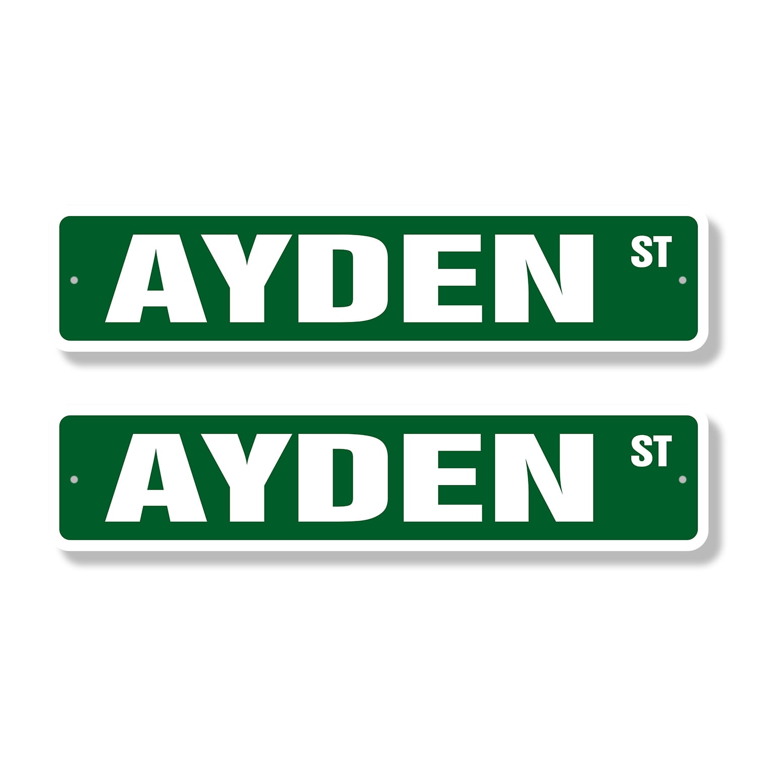 AYDEN Classic Street Sign (2 Pack) Childrens Name Room Sign Road Sign ...