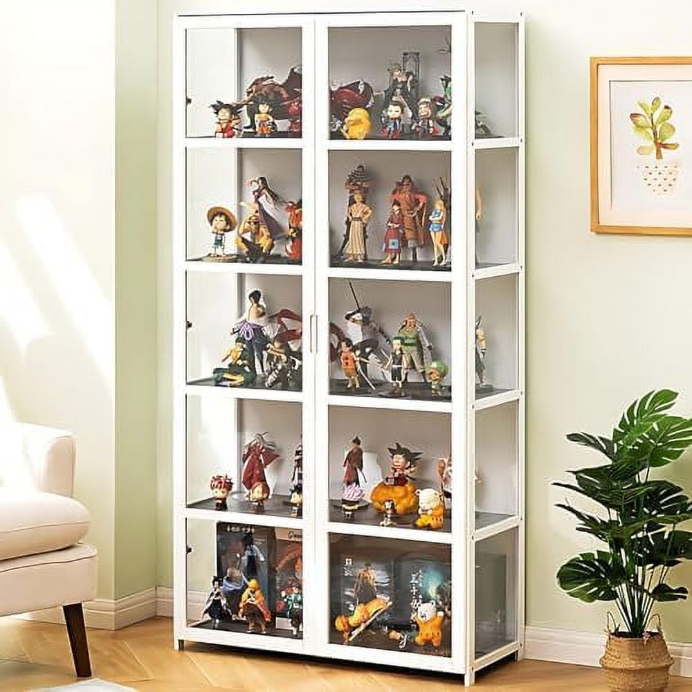 AYFDEGT Curio Display Cabinet Display Cabinet with 5-Tier Shelves ...