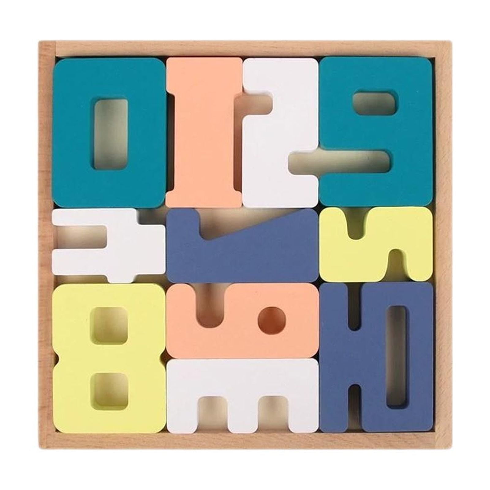 Summercome 10 PCS Montessori Wooden Math Numbers Blocks, Wooden Number ...