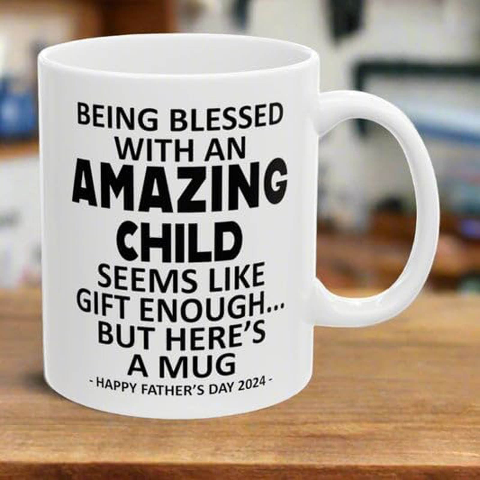 AYKHKYA 11oz Ceramic Coffee Mug, Being Blessed with An Amazing Child ...