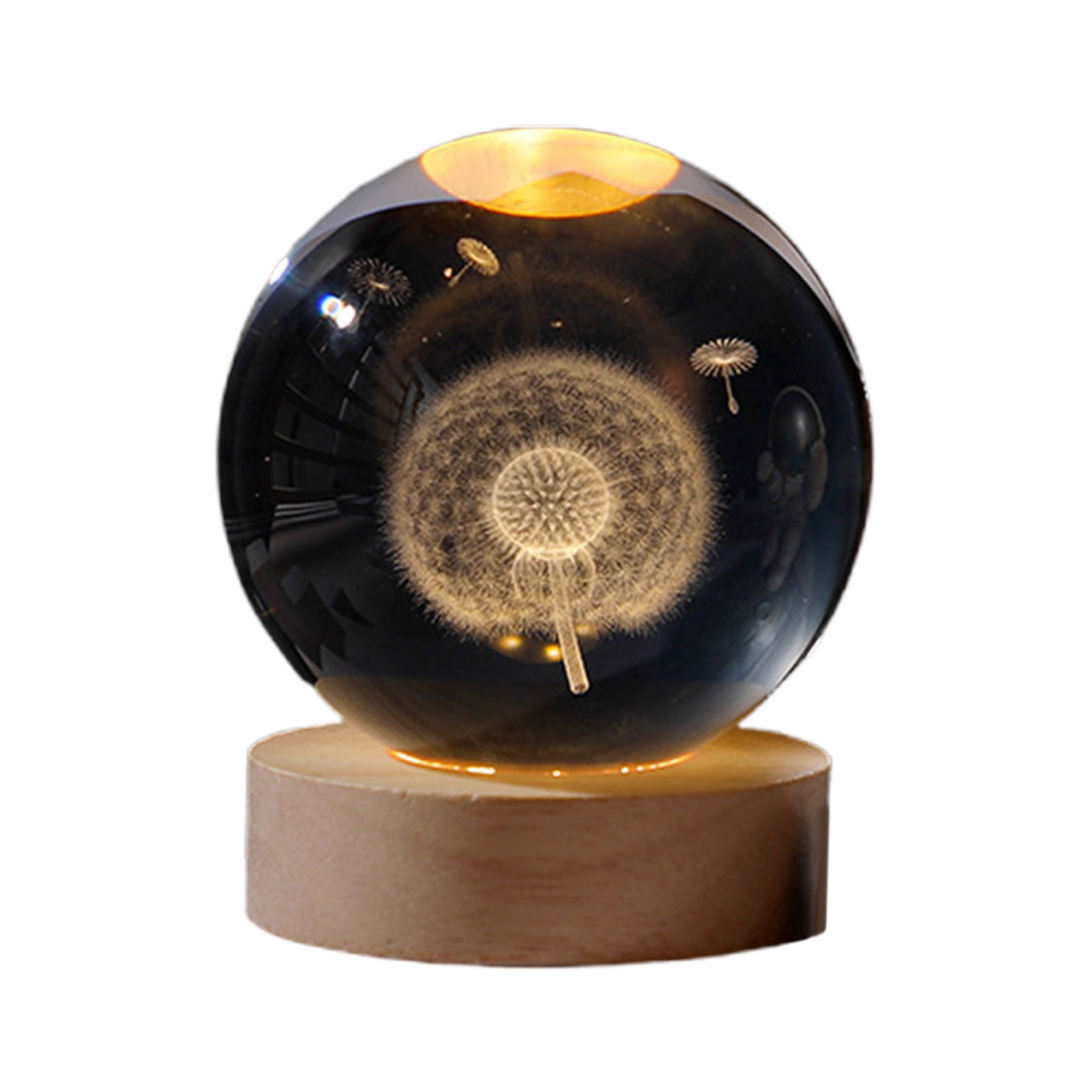 AYKHKYA 3D Solar System Crystal Ball Night Light, Calming Stellar ...