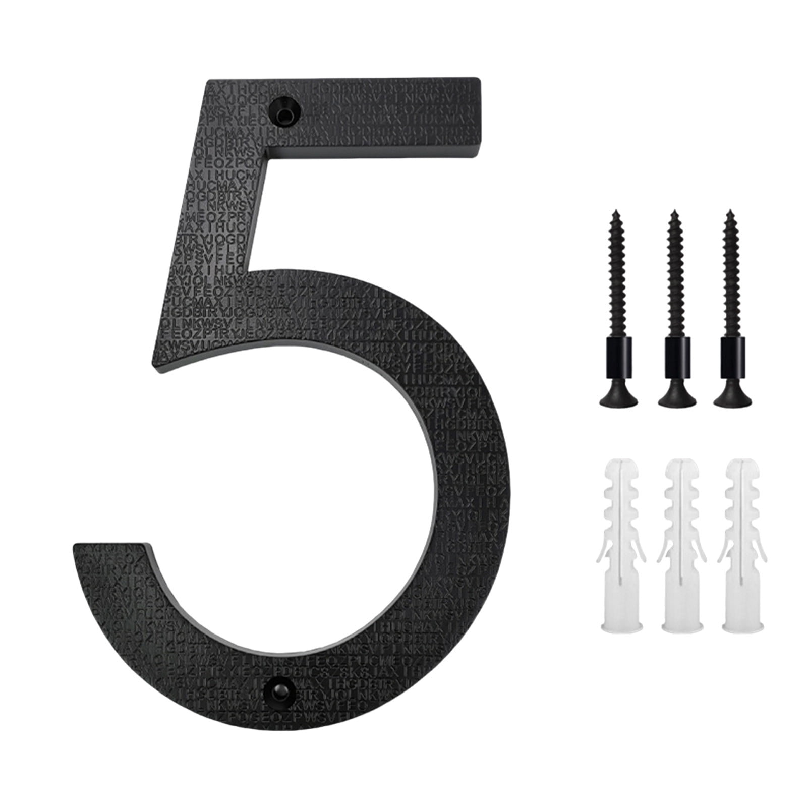 Summercome 5 Inch Modern Metal House Numbers, Metal Letter, Black Door ...