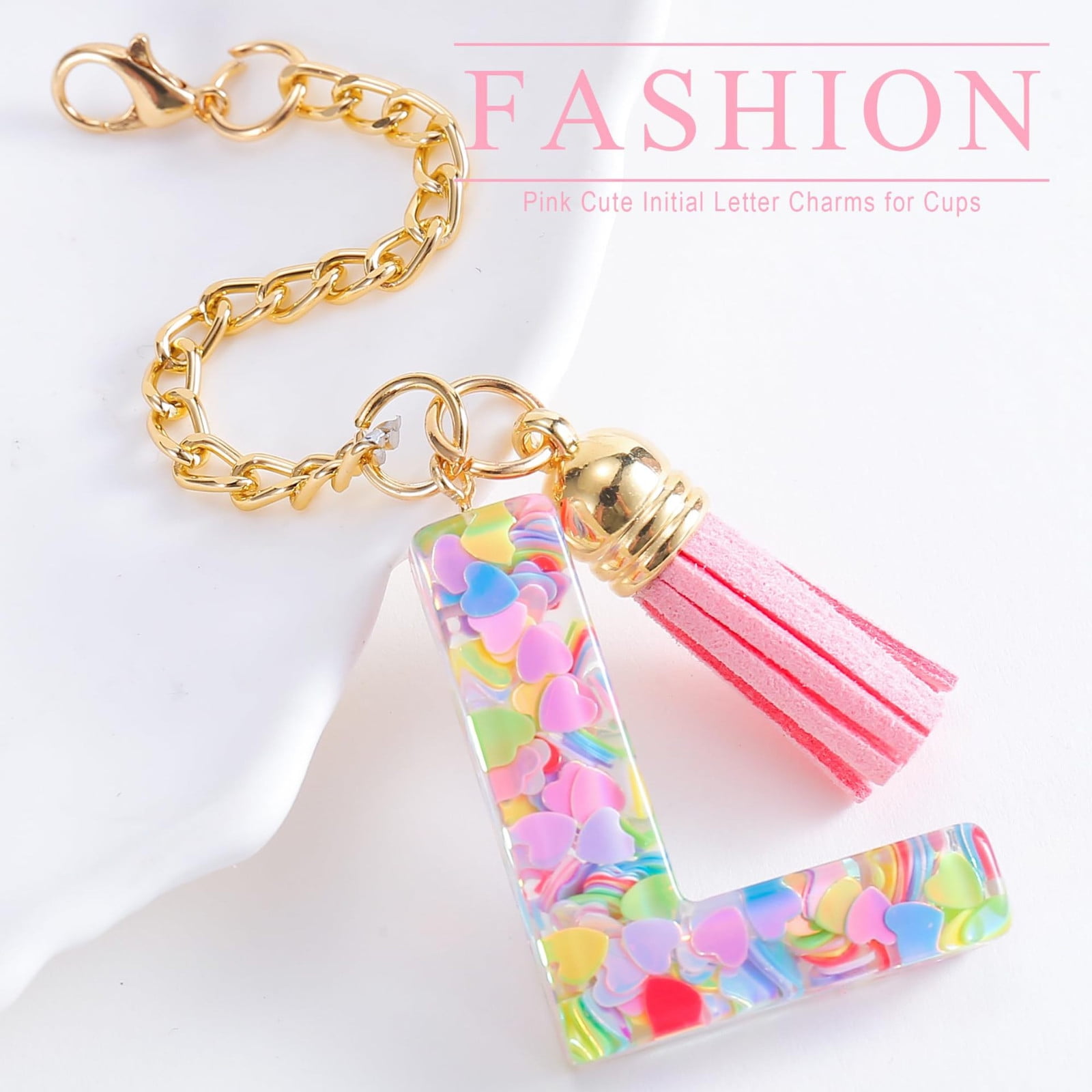 Summercome Cup Charms for Tumblers, Letter Charms Accessories for ...