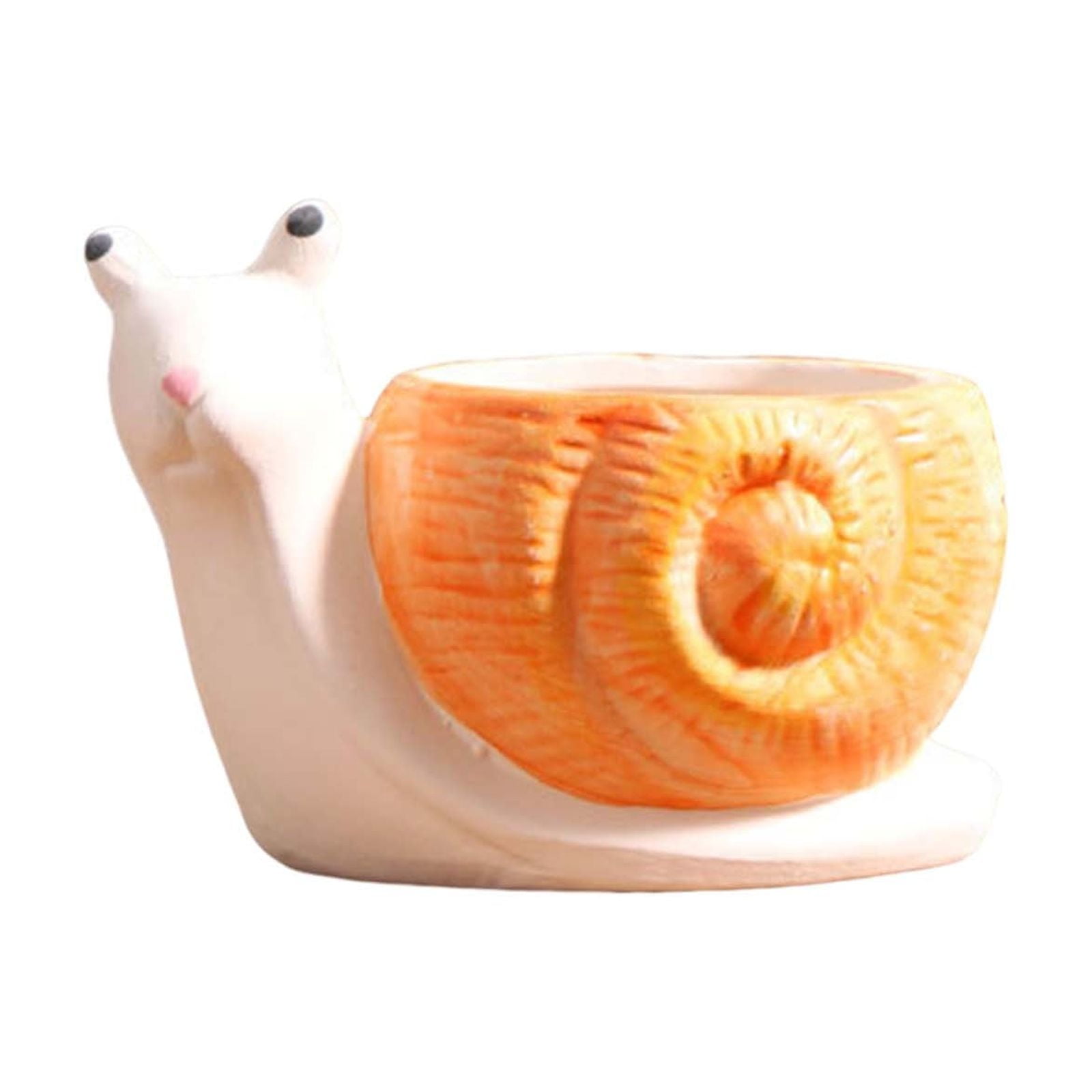 AYKHKYA Cute Cartoon Snail Shaped Ceramic Indoor Succulent Cactus Vase ...