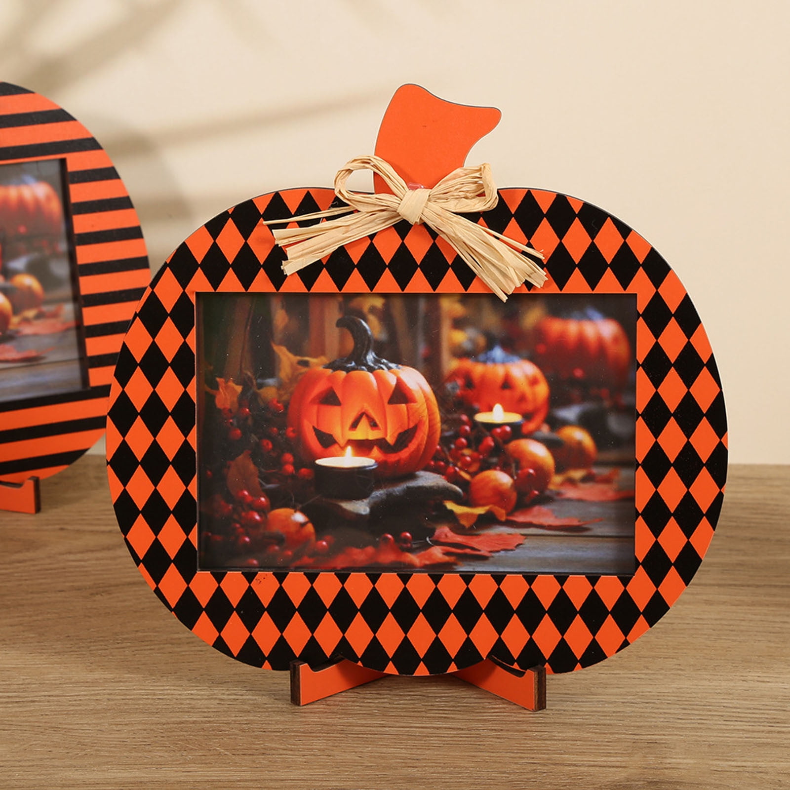 Summercome Halloween Pumpkin Picture Frames, Orange Black Pumpkin Shape ...