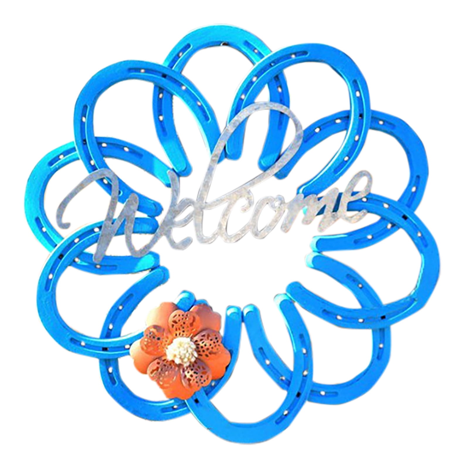 Summercome Horseshoe Flower, Metal Garden Stake, Spring Yard Art, Lucky ...